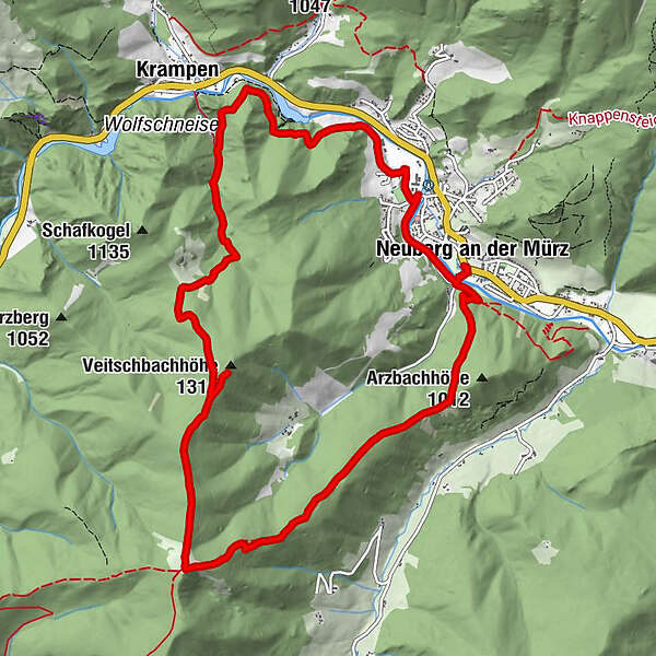 Neuberg an der Mürz - Dorf - Veitschbachhöhe - Krampen - BERGFEX ...