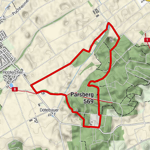 Alling - Parsberg - Germering - BERGFEX - Wanderung - Tour Bayern