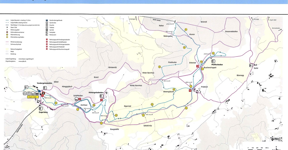 BERGFEX: Cross-country skiing Zugerberg: Cross-country skiing Zugerberg
