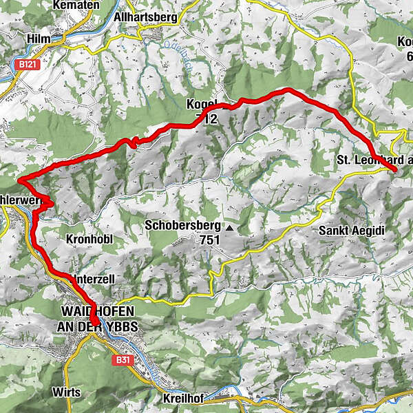 NÖ LRW (NÖ Landesrundwanderweg) Etappe 1 Waidhofen über Sonntagberg ...