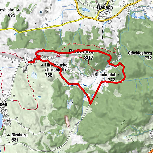 Aidlinger Höhe- Aidlinger Höhenweg Loop from Aidling - BERGFEX ...