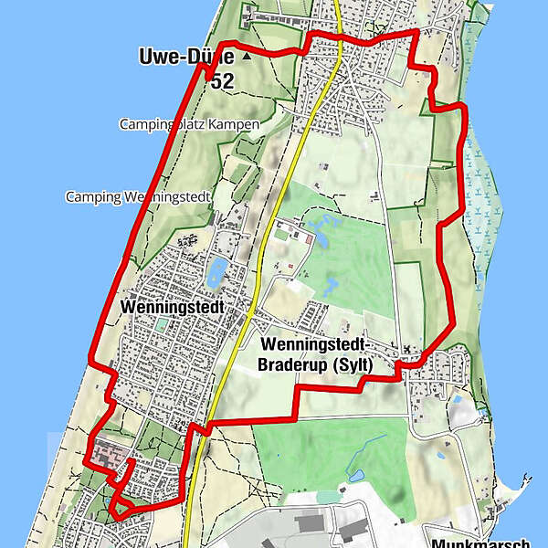 Kampen (Sylt) - Uwe-Düne - Wenningstedt-Braderup (Sylt) - BERGFEX ...