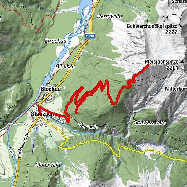 Stanzach - Pleisspitze - Gasthaus Post - BERGFEX - Wanderung - Tour Tirol