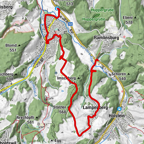 Bubendorf - Stälzler - Reblaube - Lampenberg - BERGFEX - Wanderung ...