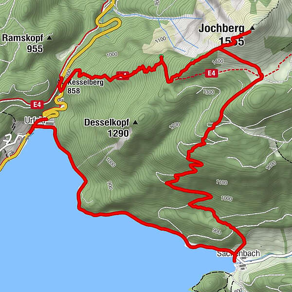 Kesselberg - Jochberg - Sachenbach - Urfeld - BERGFEX - Wanderung ...