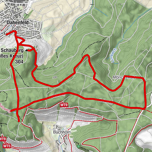 Dahenfeld - Schauberg (Weißes Kreuz) - BERGFEX - Wanderung - Tour Baden ...