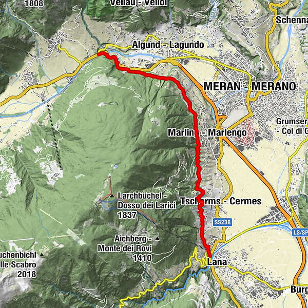 Marlinger Waalweg, der längste aller Waale - BERGFEX - Wanderung - Tour ...