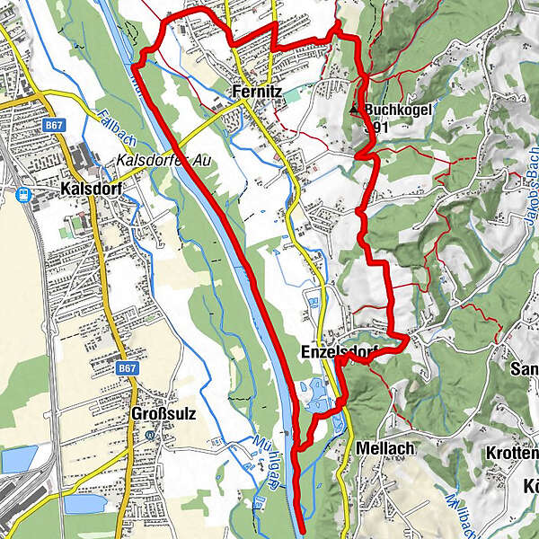 Fernitz - Buchkogel - Vorstadt - Fernitz-Mellach - BERGFEX - Wanderung ...