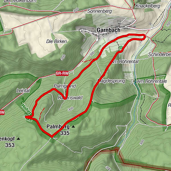 Wiehe - Garnbach - Palmberg - Palmgrund - BERGFEX - Wanderung - Tour ...