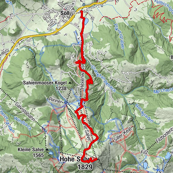 Söll - Stampfanger - Gipfelalm Hohe Salve - Hohe Salve - BERGFEX ...