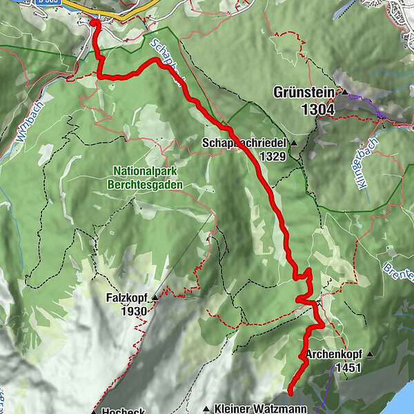 Wimbachbrücke - Mooslahnerkopf - BERGFEX - Wanderung - Tour Bayern