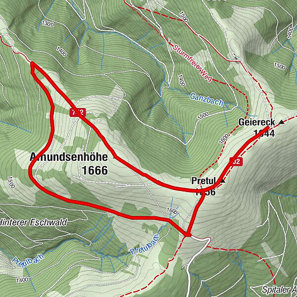 Roseggerhaus - Amundsenhöhe - Pretul - BERGFEX - Wanderung - Tour Steiermark