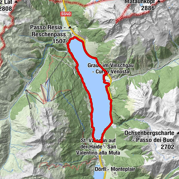 Reschensee - BERGFEX - Wanderung - Tour Südtirol