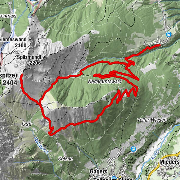Gemeinde Mutters - Kreither Alm - Saile (Nockspitze) - Gemeinde Telfes ...