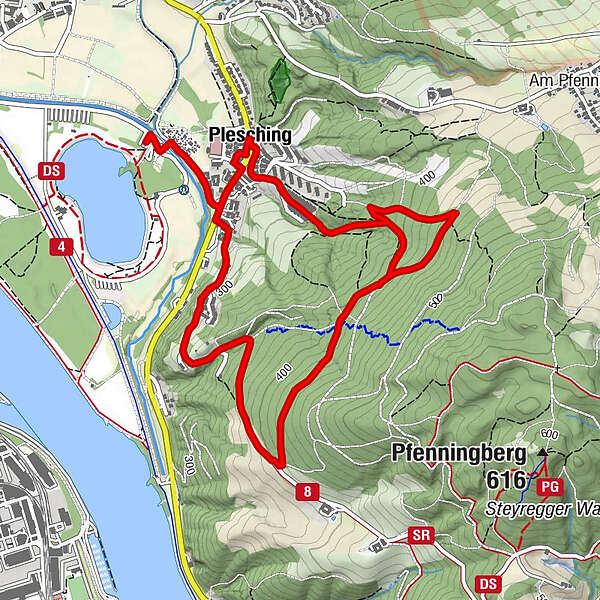 Steyregg - Pleschinger Stub'n - Predigtstuhl - Innere Stadt - BERGFEX ...
