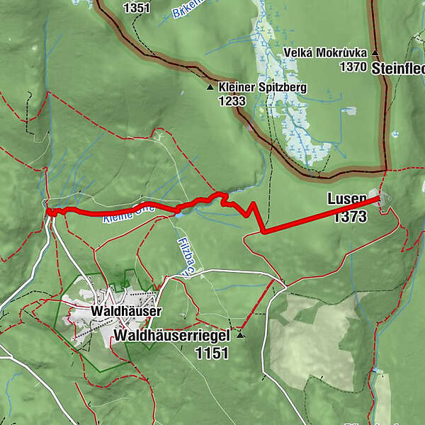 Waldhäuser Wald - Teufelsloch - Lusen - BERGFEX - Wanderung - Tour Bayern