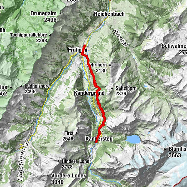 Kandersteg-Frutigen - BERGFEX - Wanderung - Tour Berner Oberland