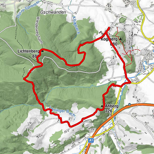 Straß im Attergau - Ahberg - Pabing - Lichtenberg - BERGFEX - Wanderung ...