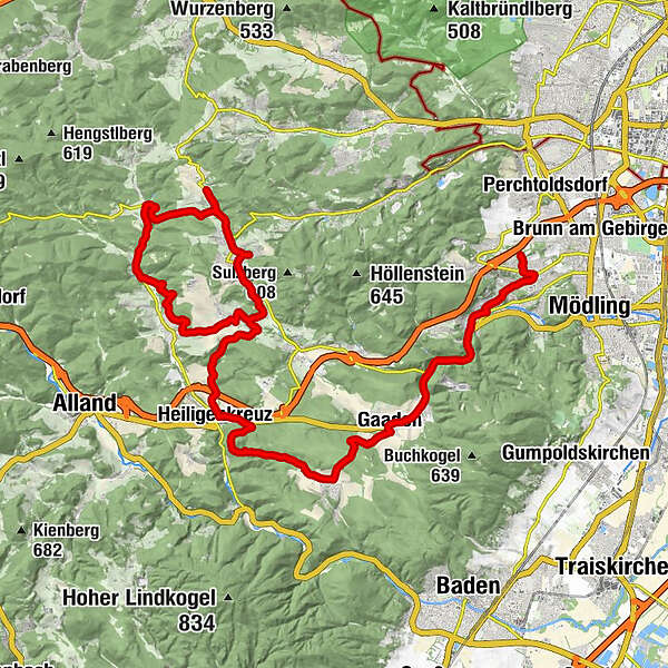 Wiener Wald Achter incl. Kuhheide - BERGFEX - Wanderung - Tour ...
