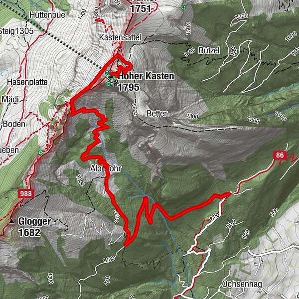 Sennwald - Alp Rohr - Hoher Kasten - Drehrestaurant Hoher Kasten ...