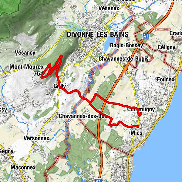 Commugny - Église Saint-Benoît - Mont Mourex - Mies - BERGFEX ...