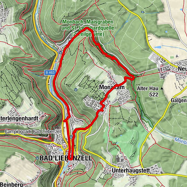 Durch das wildromantische Monbachtal - BERGFEX - Wanderung - Tour Baden ...