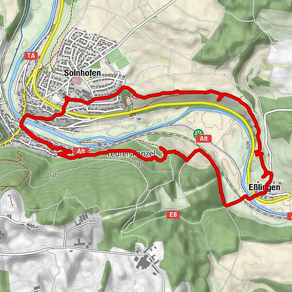 Solnhofen-Teufelskanzel-12 Apostel - BERGFEX - Wanderung - Tour Bayern
