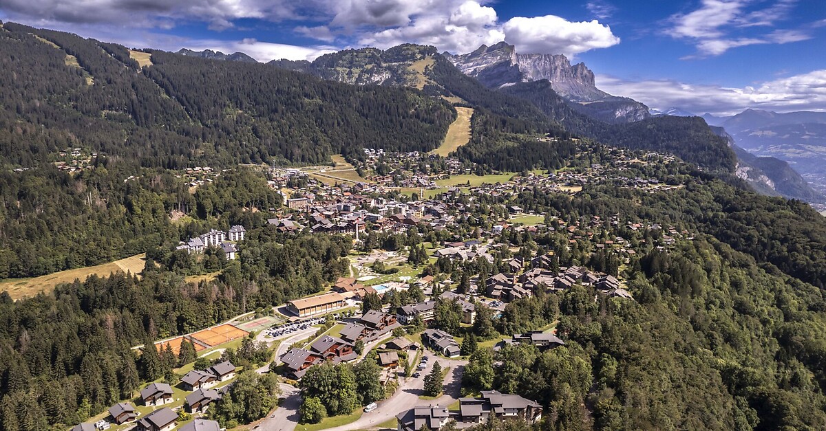BERGFEX: Panoramic map Les Carroz d'Arâches: Map Les Carroz d'Arâches ...