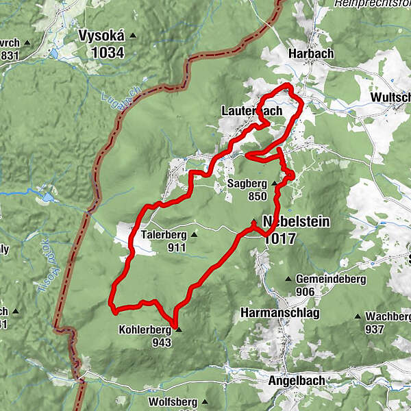 Gemeinde Moorbad Harbach - Sagberg - Nebelstein - Bärenstein - BERGFEX ...