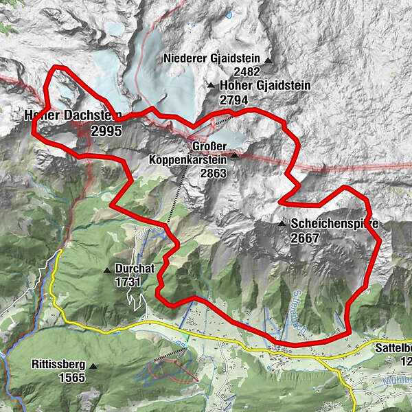 Rund um den Dachstein - BERGFEX - Skitour - Tour Steiermark