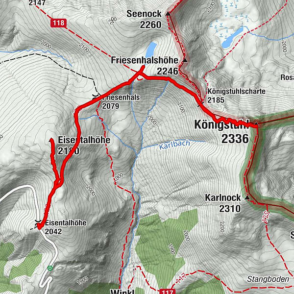 Eisentalhöhe - Königstuhlscharte - Königstuhl - BERGFEX - Wędrówka ...
