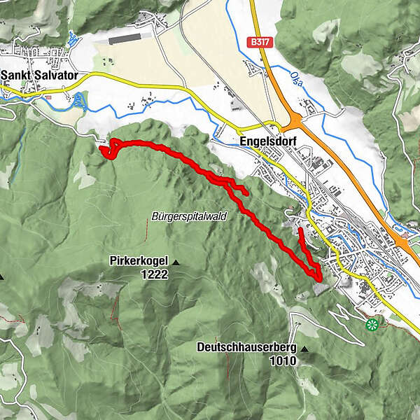 Babarabad mit Blick aus dem Westen über Friesach - BERGFEX - Wanderung ...