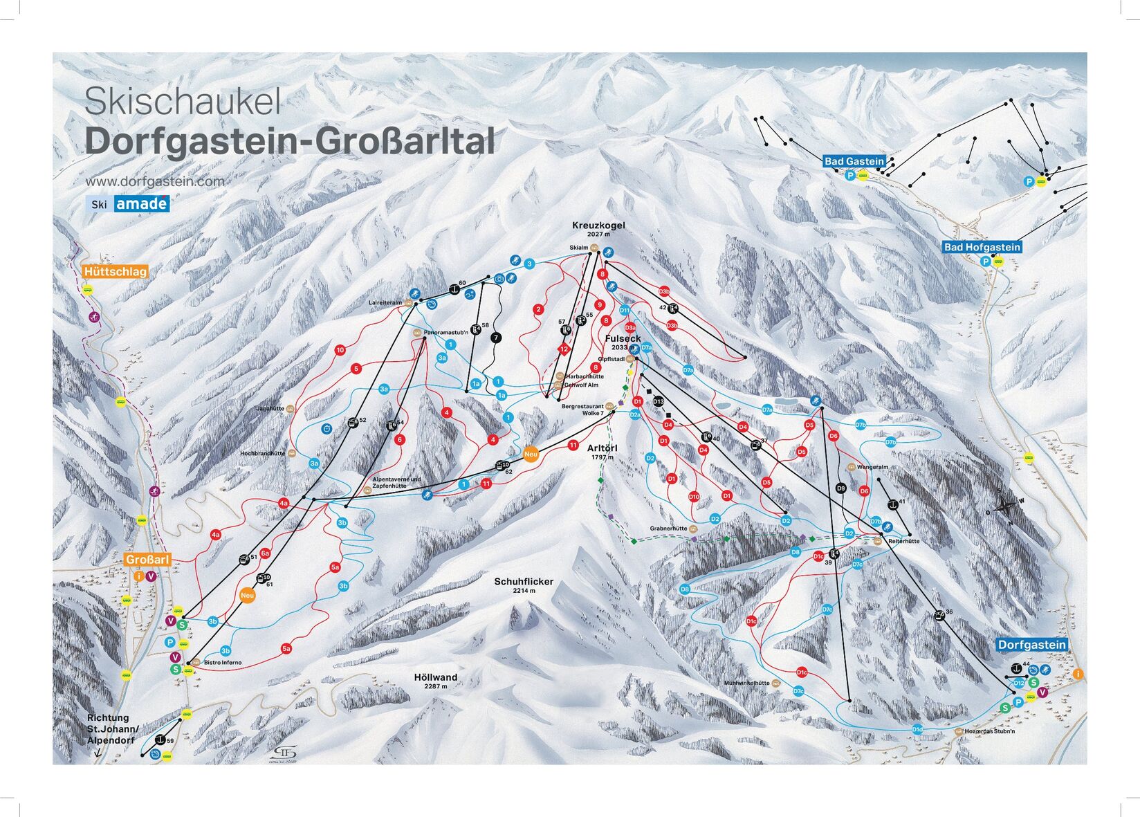 BERGFEX: Ski resort Dorfgastein / Ski amade - Skiing holiday ...