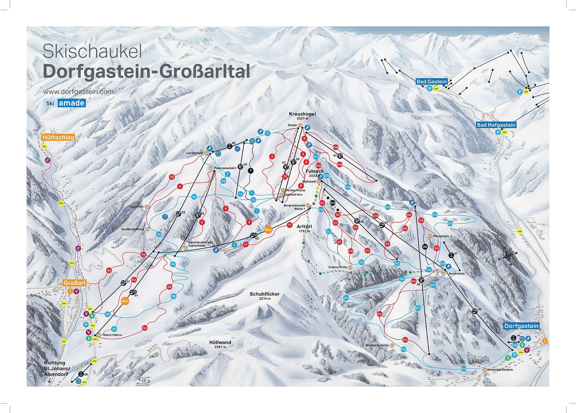 BERGFEX: Skigebied Dorfgastein / Ski amade - Skivakantie Dorfgastein ...