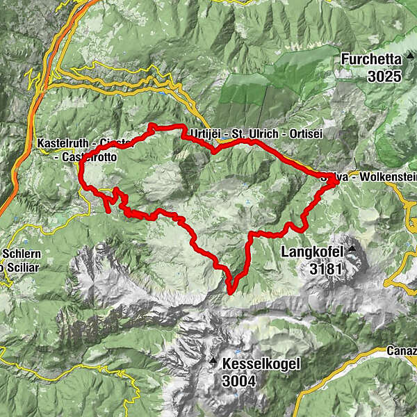 Seiser Alm - BERGFEX - Mountainbike - Tour Südtirol