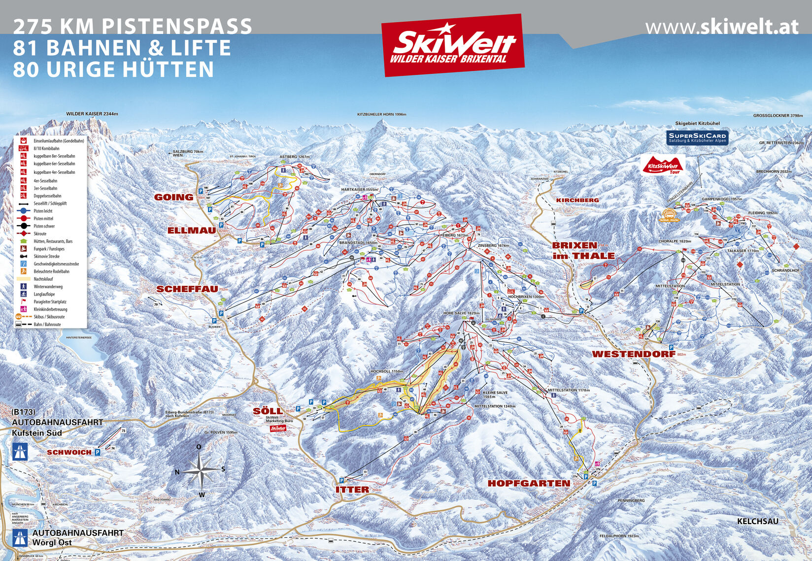 BERGFEX: Ski resort SkiWelt / Going - Skiing holiday SkiWelt / Going