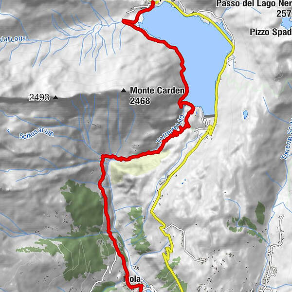 Montespluga - Lago di Montespluga - Cardinello Schlucht - Isola ...
