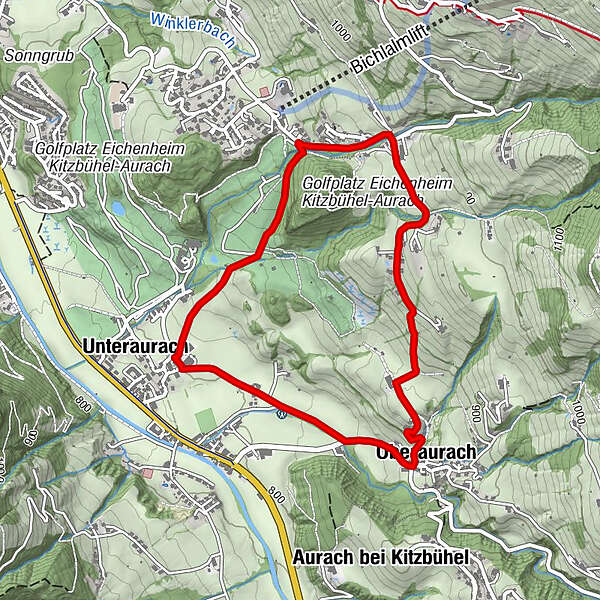 Aurach bei Kitzbühel - Gasthaus Hallerwirt - Oberaurach - Pfarrkirche ...