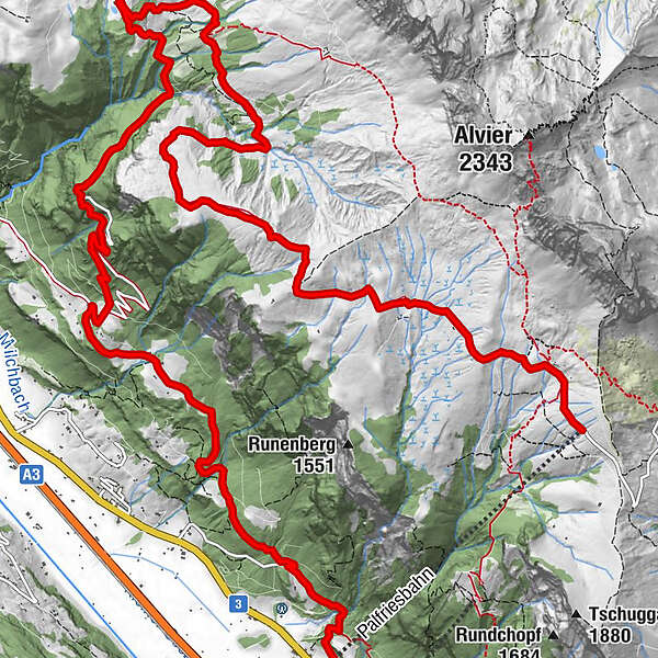 Absteig: Sennis - Talstation - BERGFEX - Wanderung - Tour Ostschweiz