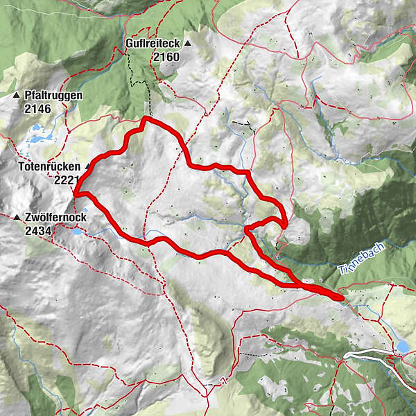 Mair in Plun - Pfroderalm - Totenrücken - Prackfiederer Jöchl - BERGFEX - Wanderung - Tour Südtirol