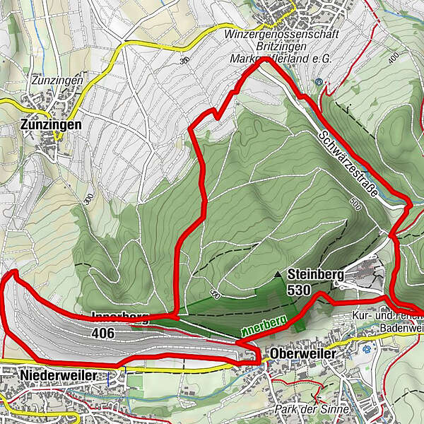 Von der Schwärze bei Badenweiler rund um den Innerberg - BERGFEX ...