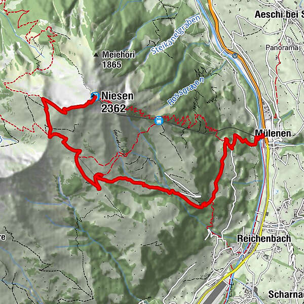 Mülenen - Berghaus Niesen Kulm - Niesen - Niesen Kulm - BERGFEX ...