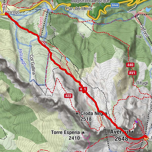 Passo Falzarego - Forcella Nuvolau - Rifugio Averau - BERGFEX ...