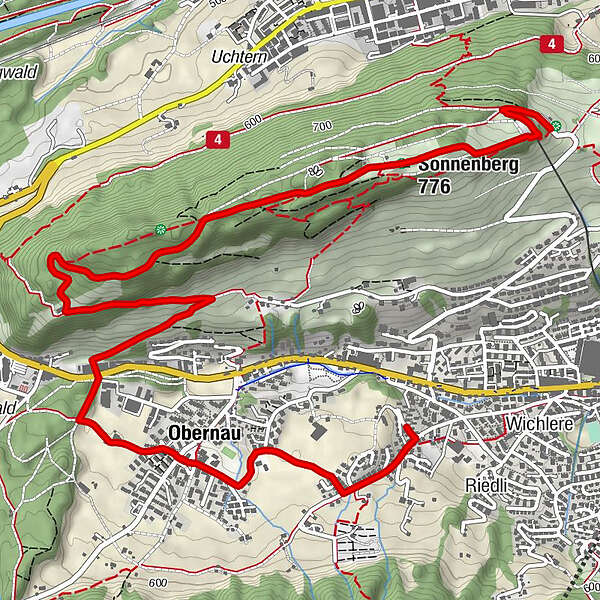 Kriens - Sonnenberg - Luzern - Hotel Sonnenberg - BERGFEX - Wanderung ...