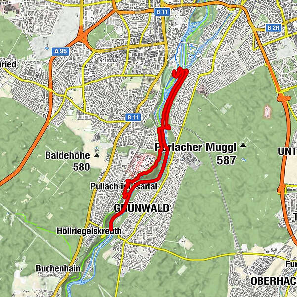 Die Isar entlang - BERGFEX - Wanderung - Tour Bayern