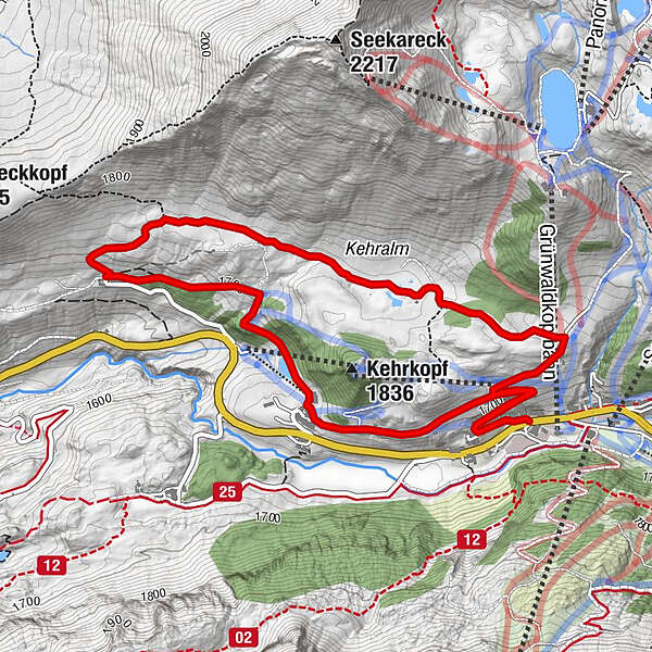 Untertauern - Monte Flu-Bahn Talstation - Kehralm - Gottschallalm ...