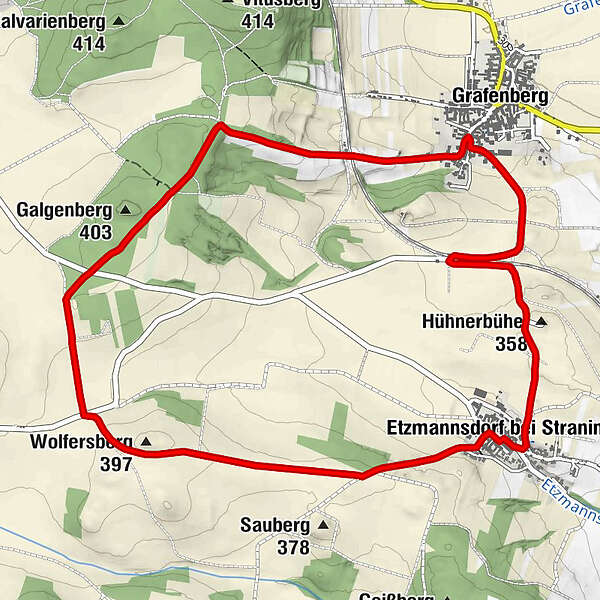Etzmannsdorf bei Straning - Wolfersberg - Grafenberg - Hühnerbühel ...