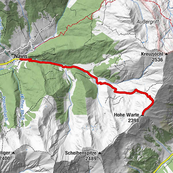 Navis, Hohe Warte - BERGFEX - Skitour - Tour Tirol