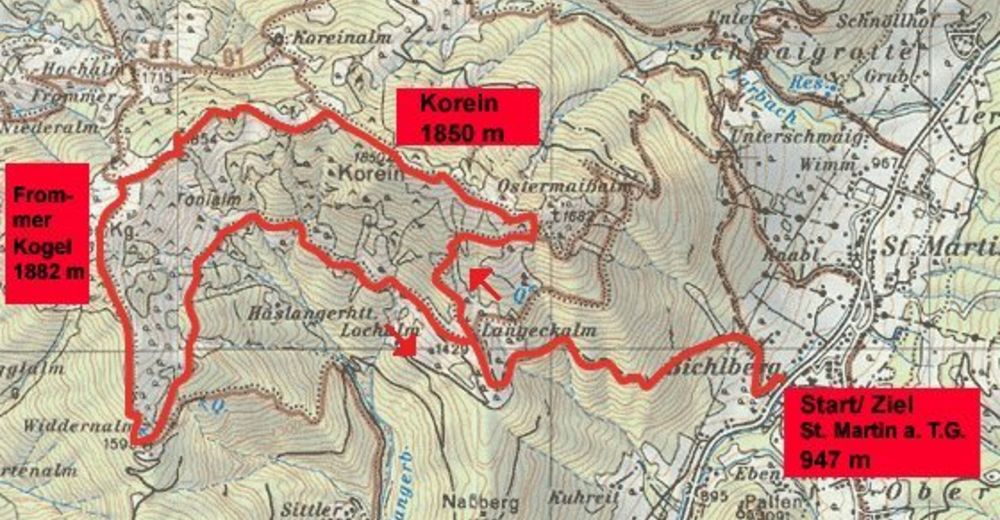 St.Martin/ Tennengebirge - Frommer Kogel - BERGFEX - Wanderung - Tour ...