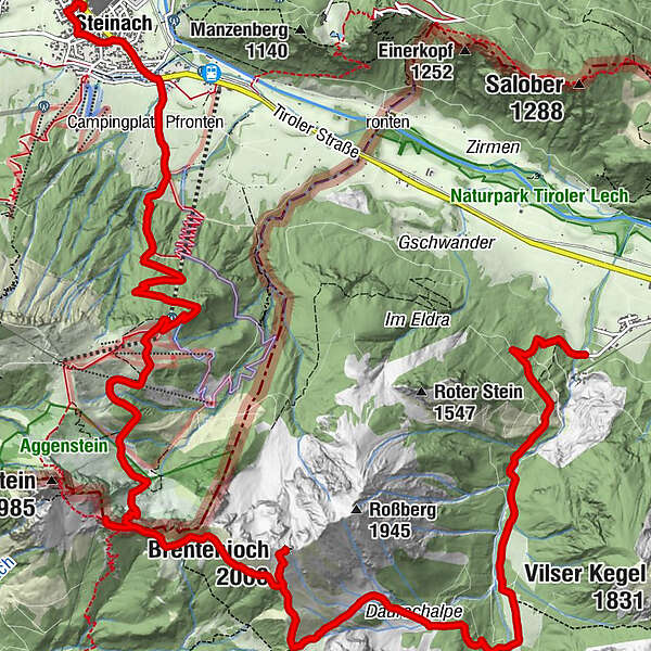 Vils - Brentenjoch - Bad Kissinger Hütte - Pfronten - BERGFEX ...